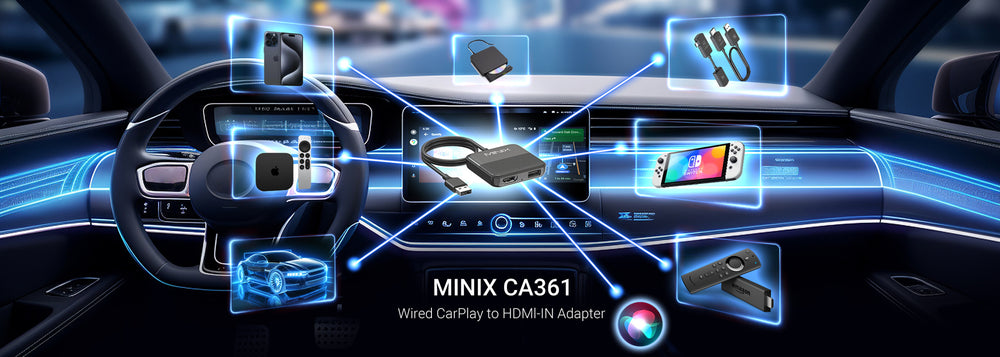 Minix CA361 CarPlay Adapter - HDMI to Car Display