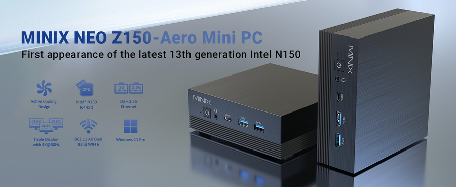 Minix NEO Z150-Aero: Win11 Pro Mini PC with Active Cooling
