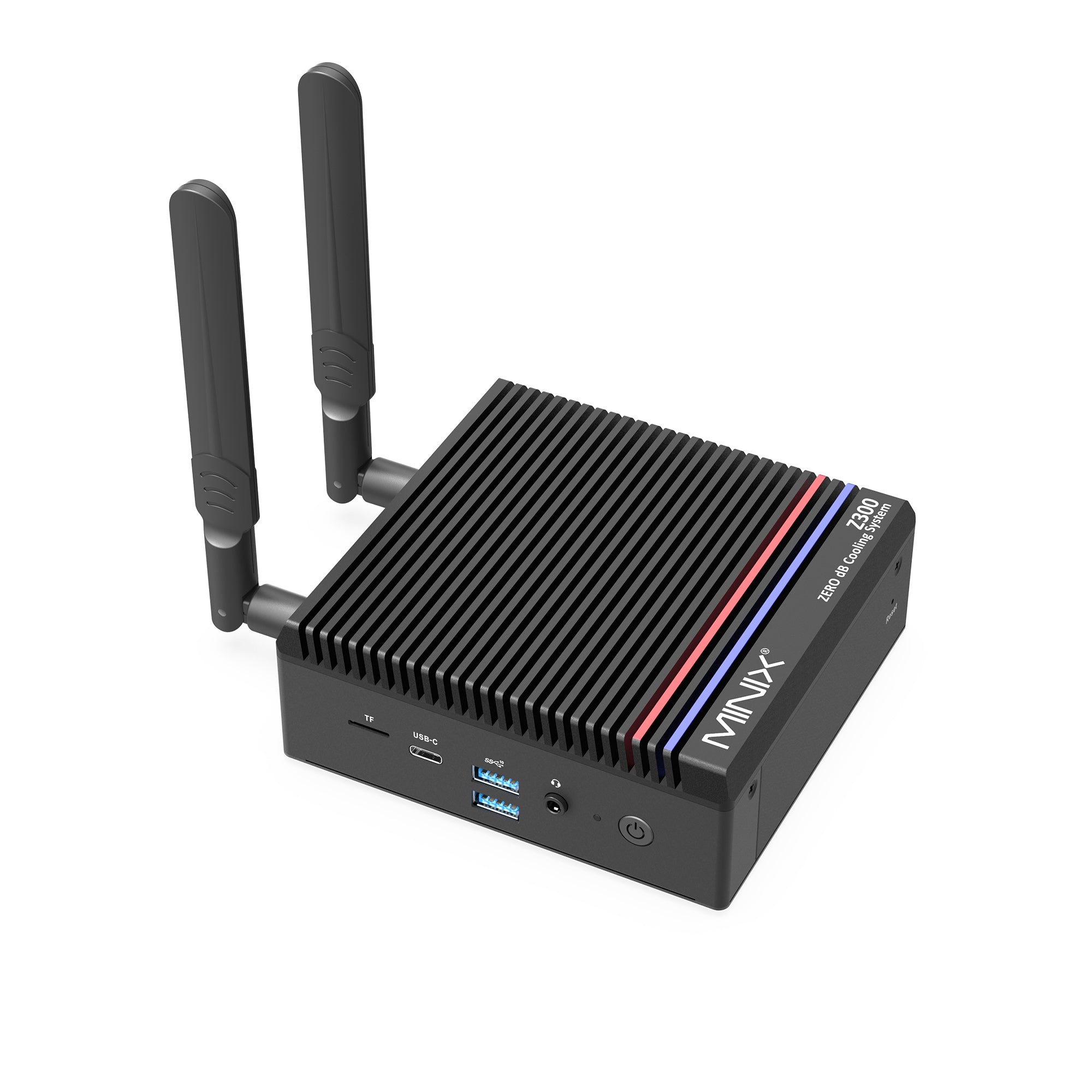Minix Z300-0dB Fanless Mini PC - Intel N300, 4K Dual Display