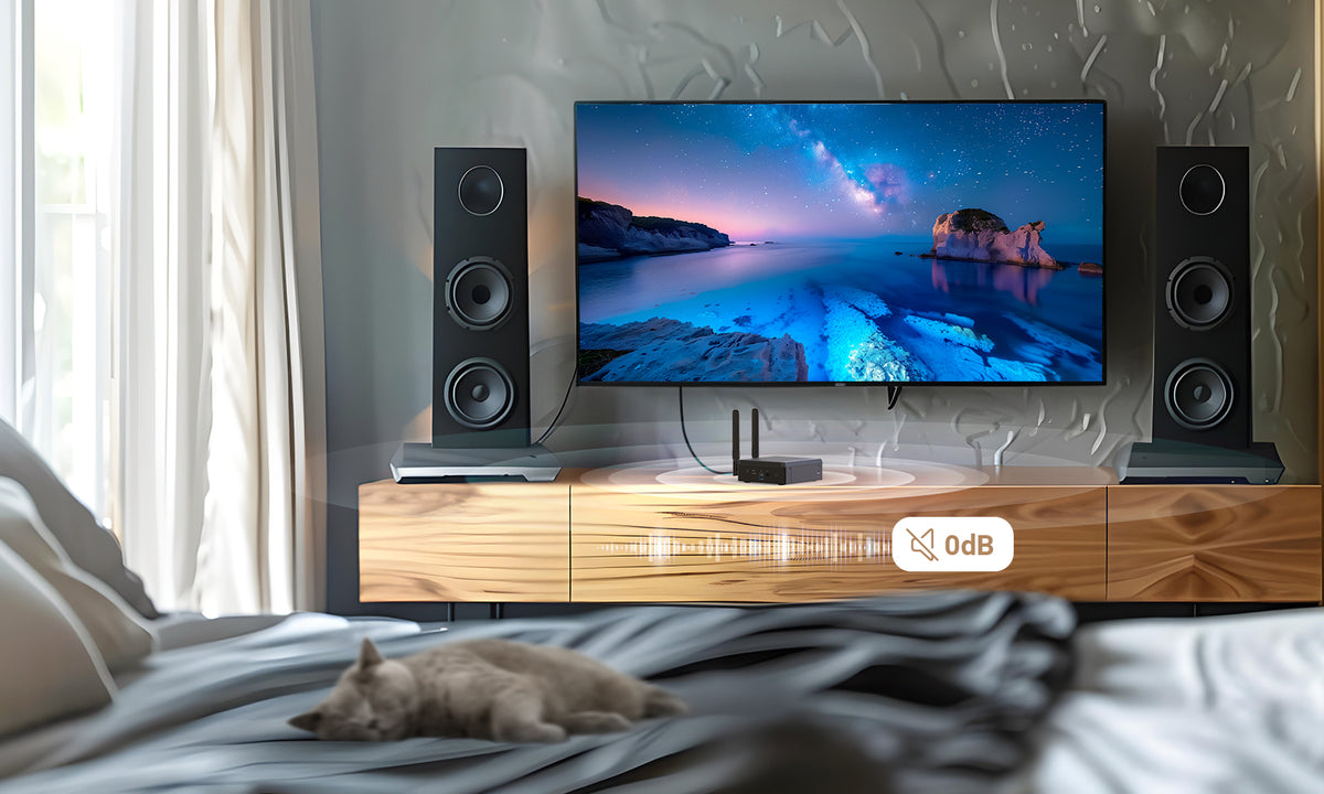 Minix Z300-0dB Fanless Mini PC - Intel N300, 4K Dual Display